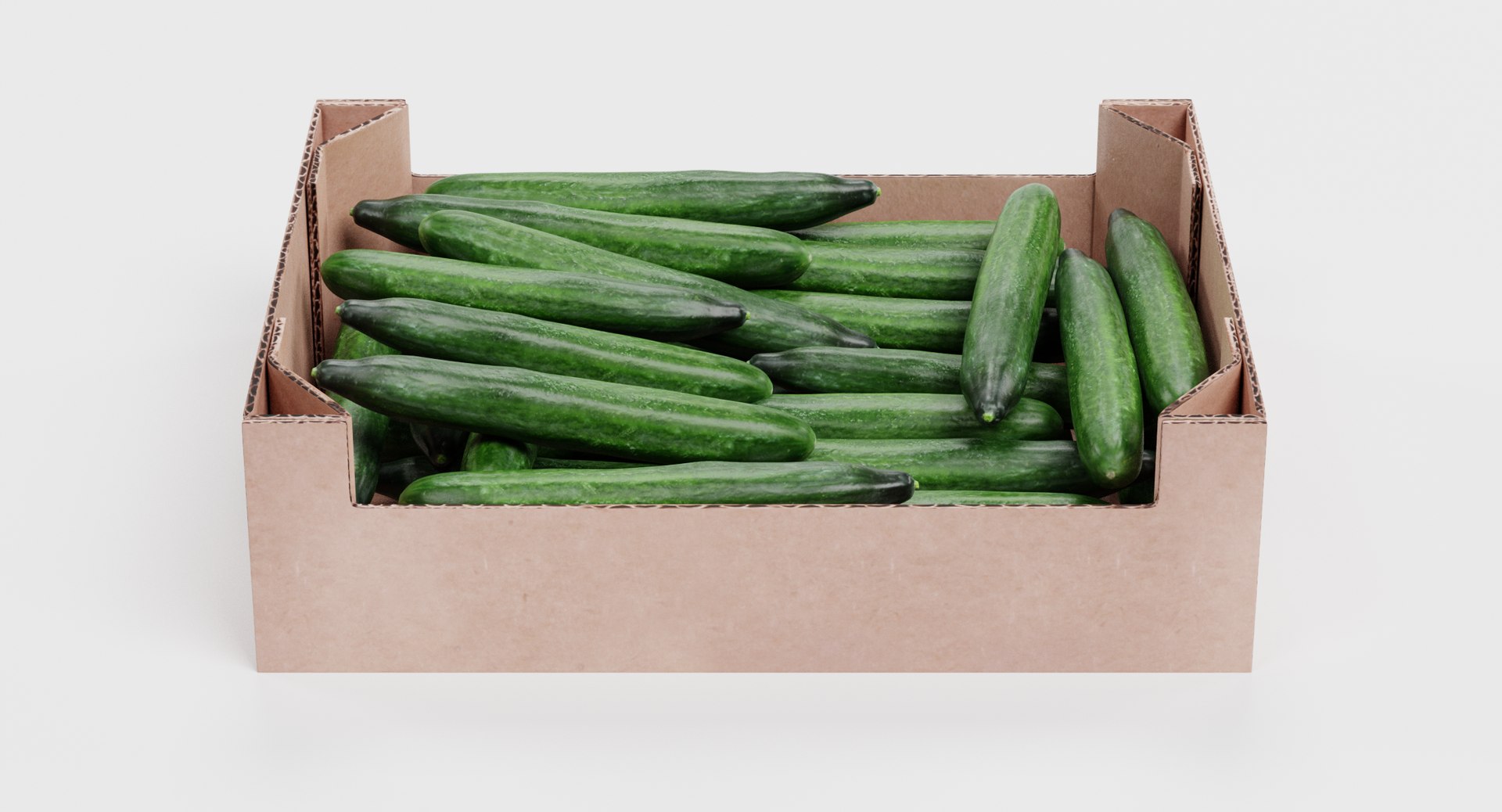 3D Model Cucumbers Box - TurboSquid 1405410