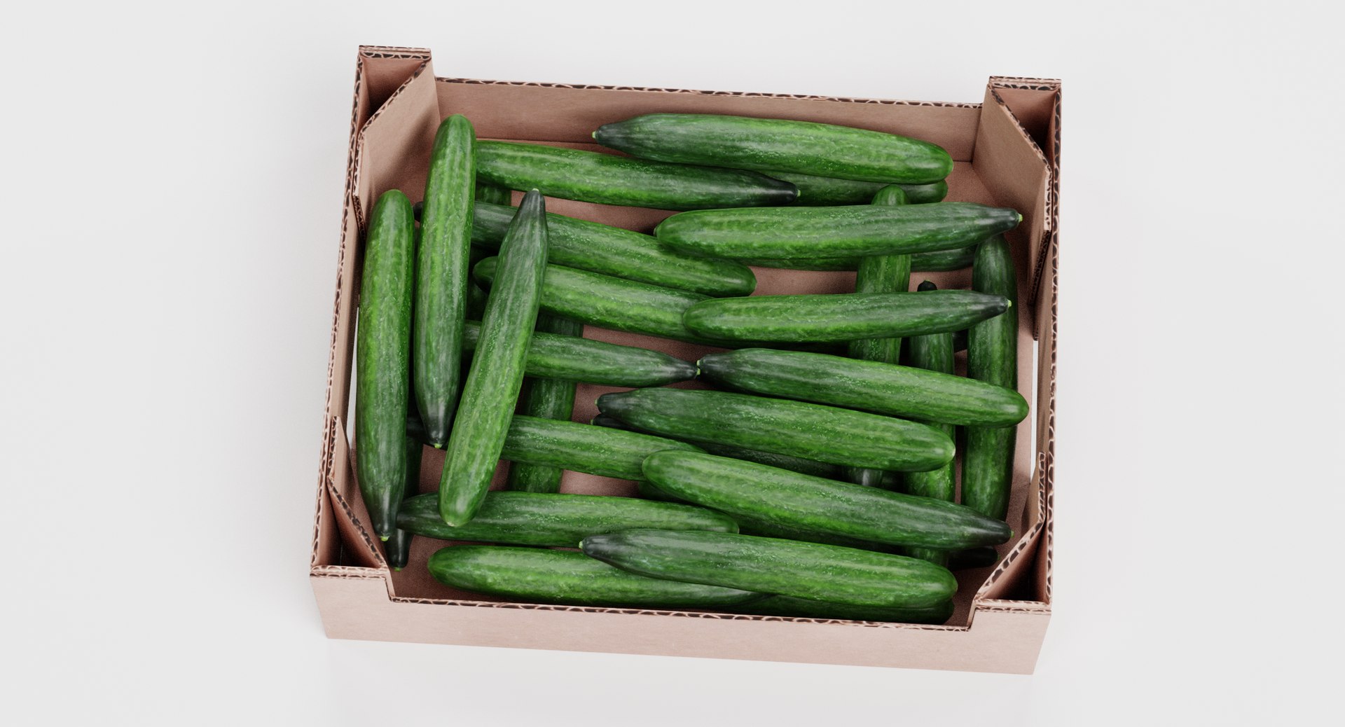 3D Model Cucumbers Box - TurboSquid 1405410