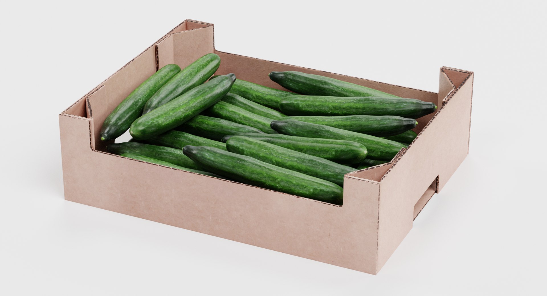 3D Model Cucumbers Box - TurboSquid 1405410