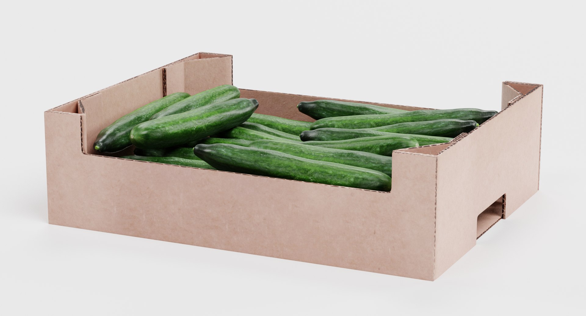3D Model Cucumbers Box - TurboSquid 1405410