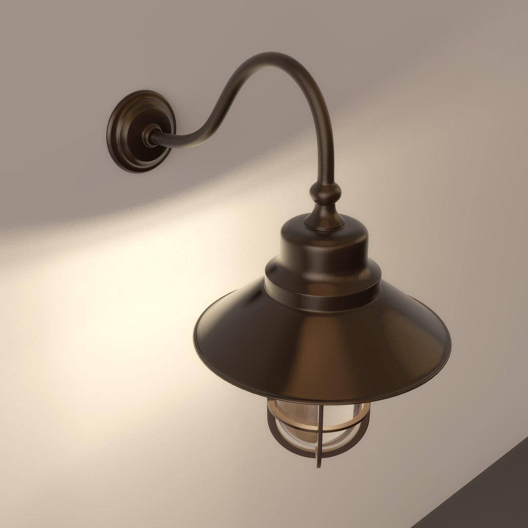 Old Fashioned Wall Light 3d Obj
