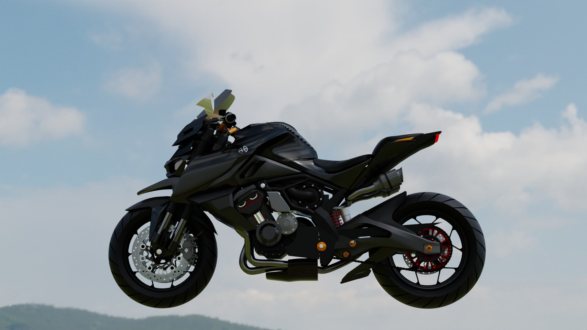 3D M-slaz V4 800cc Original M-slaz150 Cc Model - TurboSquid 1845643