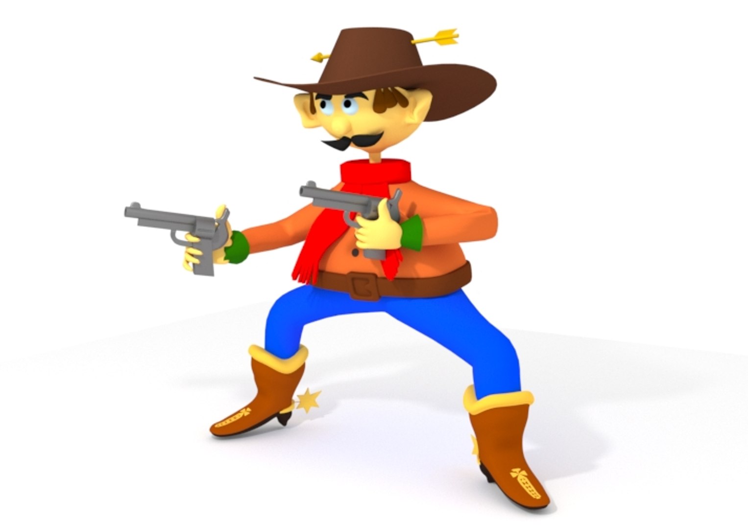 Cartoon Cowboy 3D Model - TurboSquid 1485595