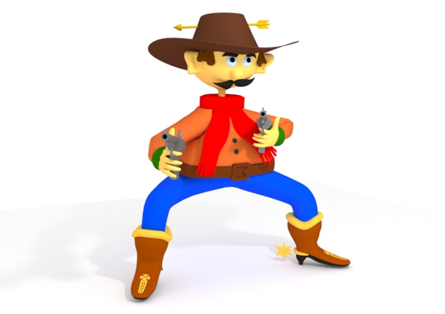Cartoon Cowboy 3D Model - TurboSquid 1485595