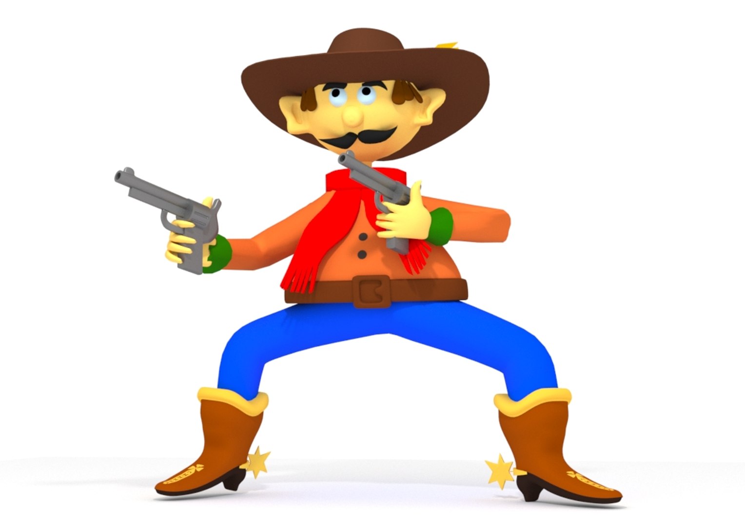 Cartoon Cowboy 3D Model - TurboSquid 1485595