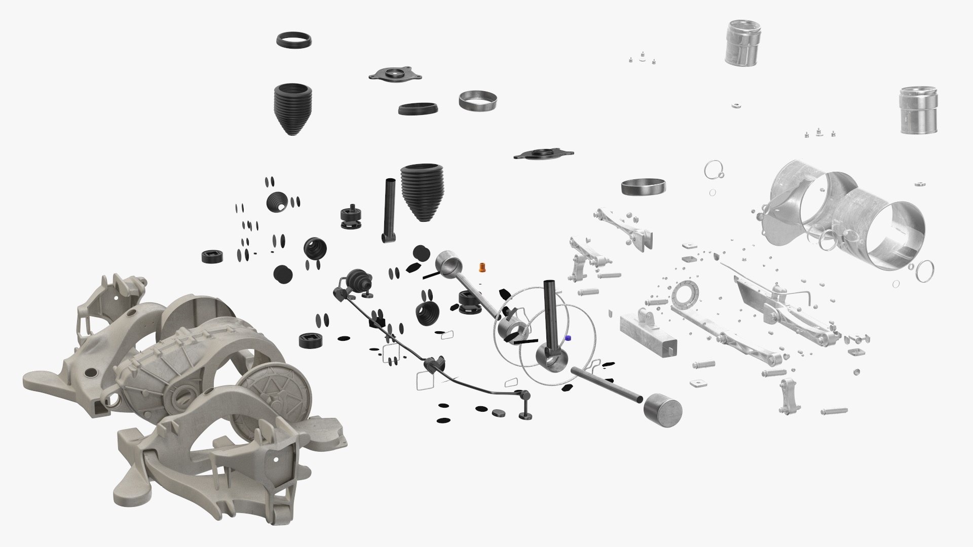 Electric Car Rear Suspension Assembly 3D Model - TurboSquid 2261351