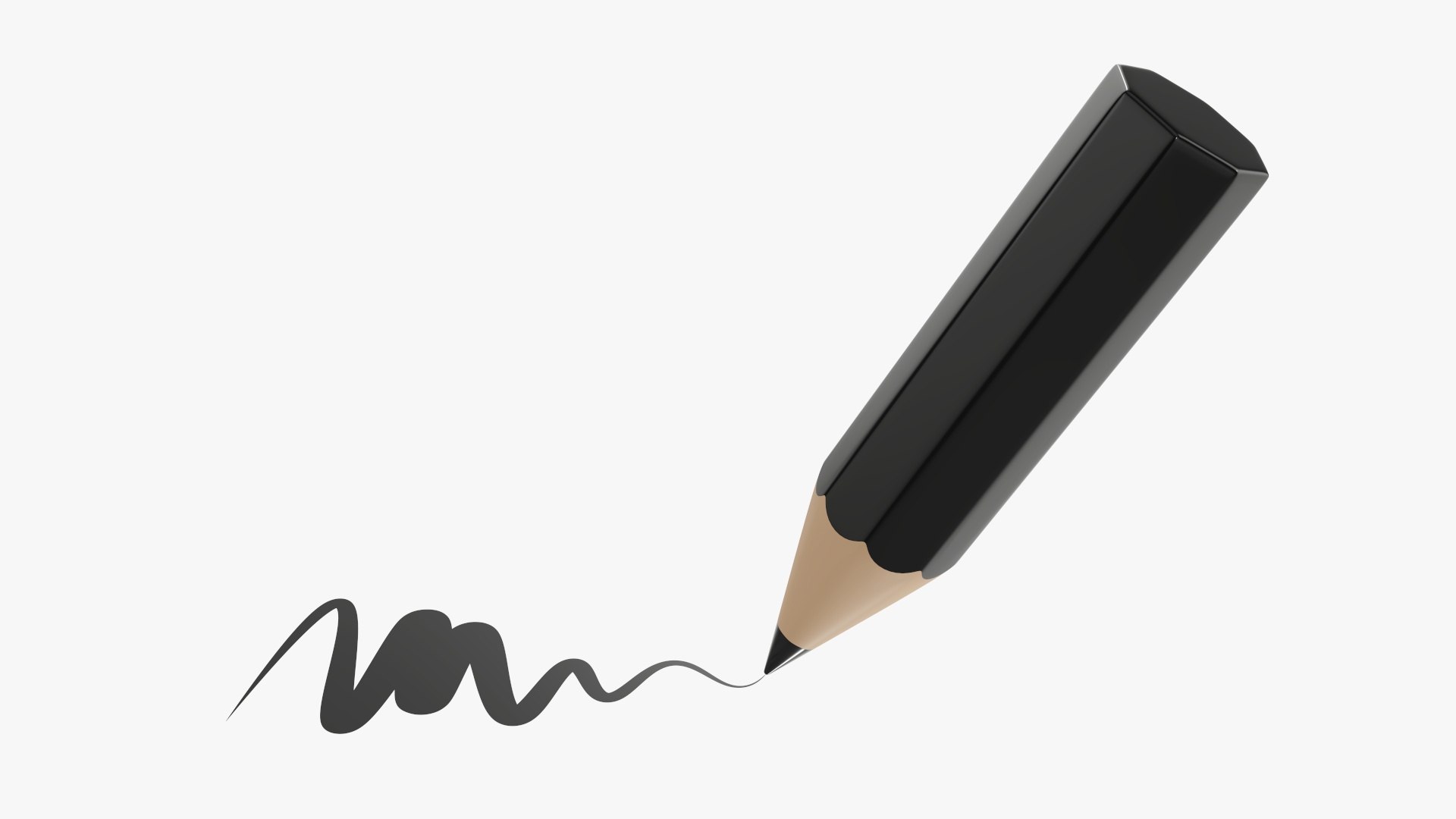 Pencil Writing Tilted 3D Model - TurboSquid 1666561