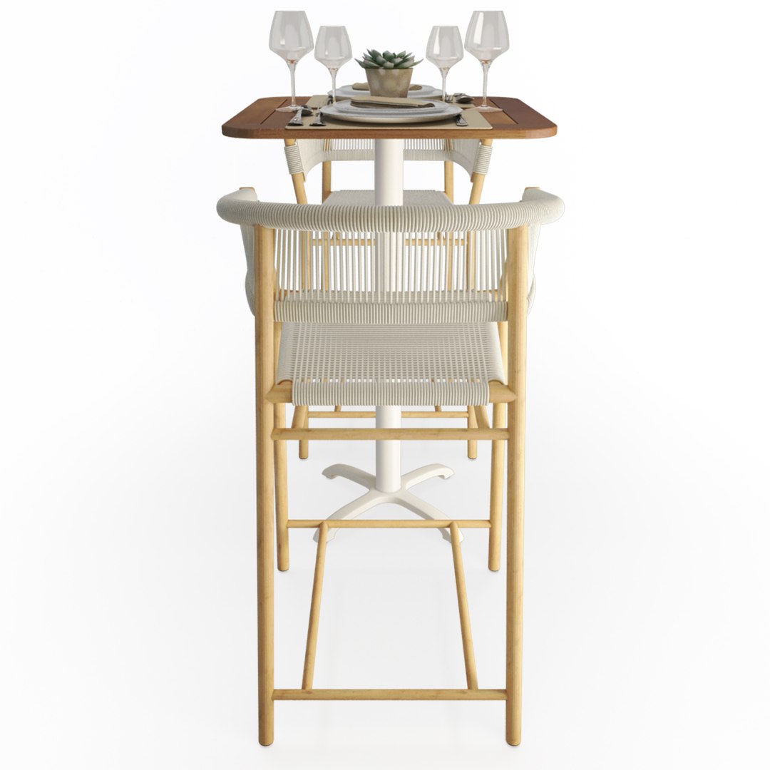 3D Model High Table And Stool Kith Ethimo Set - TurboSquid 1788075