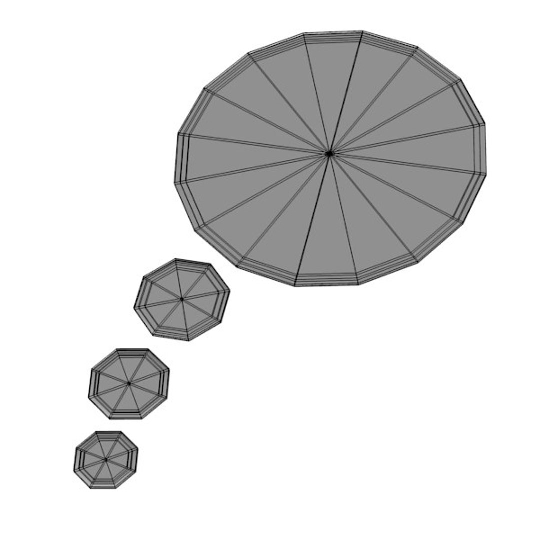 speech bubbles 3d model