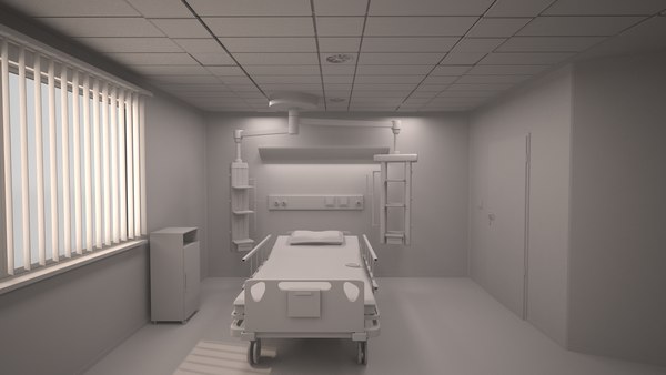 3D model single bed isolation ward - TurboSquid 1543366