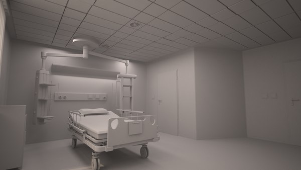 3D model single bed isolation ward - TurboSquid 1543366