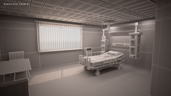 3D model single bed isolation ward - TurboSquid 1543366