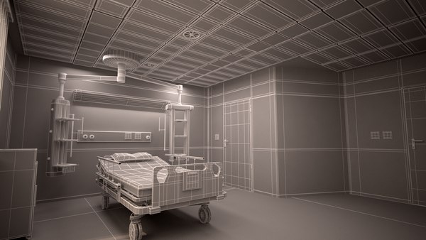 3D model single bed isolation ward - TurboSquid 1543366