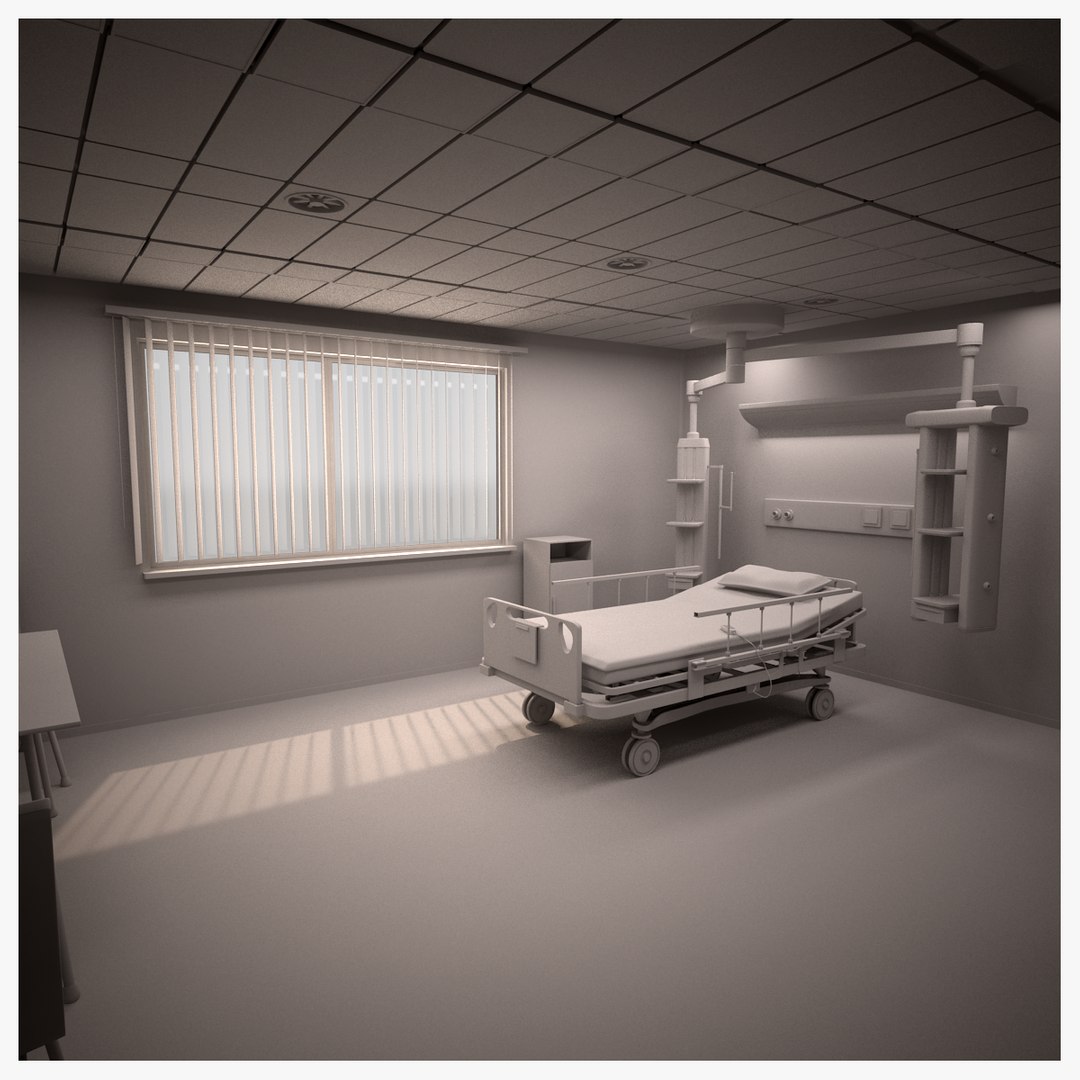 3D model single bed isolation ward - TurboSquid 1543366