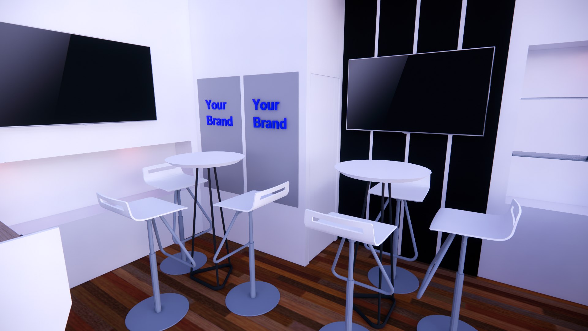 3D Modern Booth Model - TurboSquid 2172418