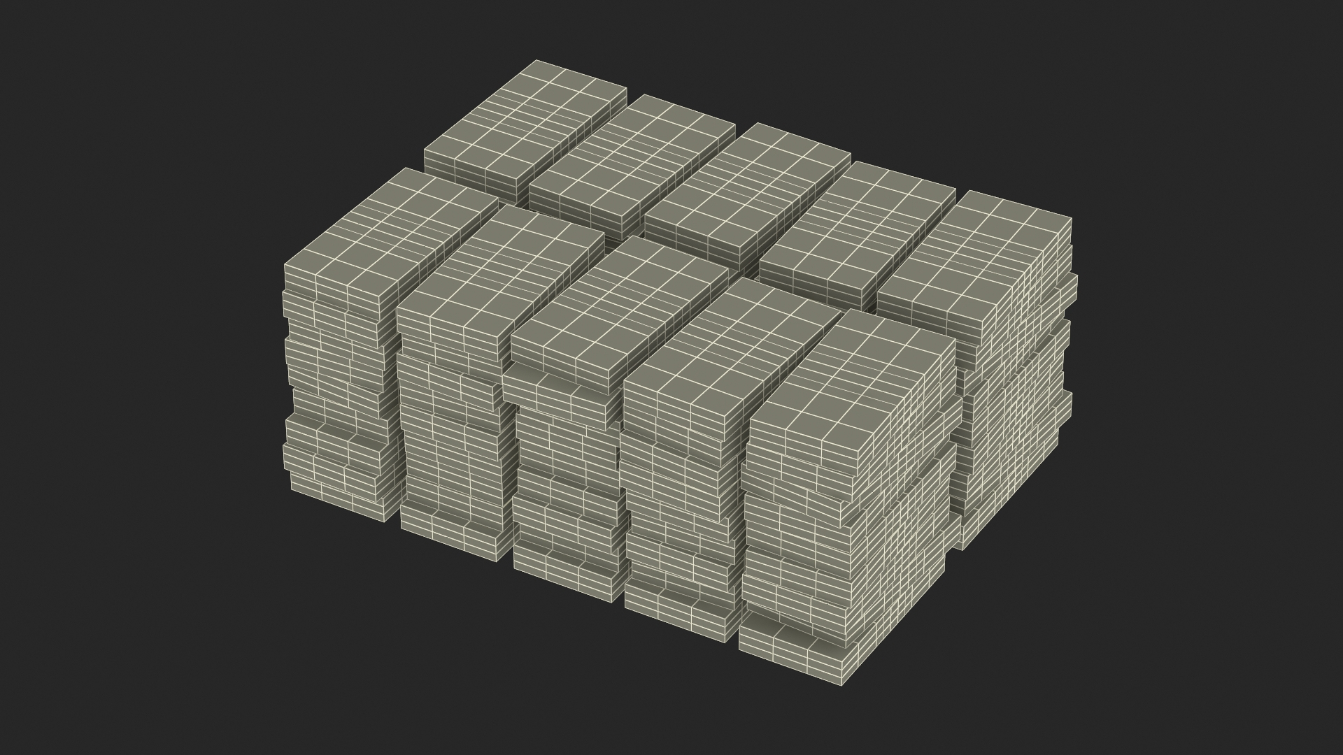 3D Stacked UK 10 Pounds Currency Bundles - TurboSquid 2256159