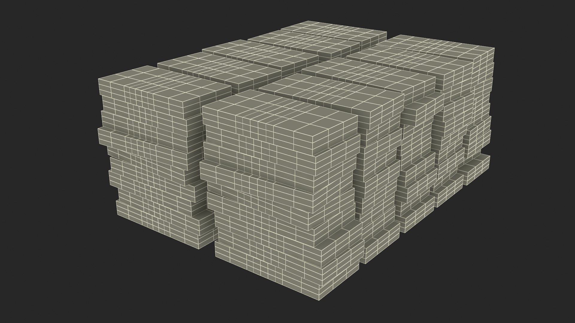 3D Stacked UK 10 Pounds Currency Bundles - TurboSquid 2256159