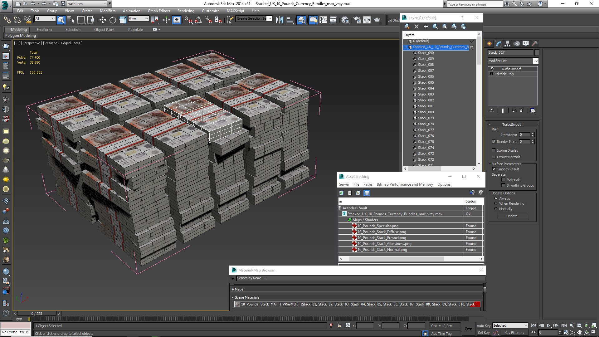 3D Stacked UK 10 Pounds Currency Bundles - TurboSquid 2256159