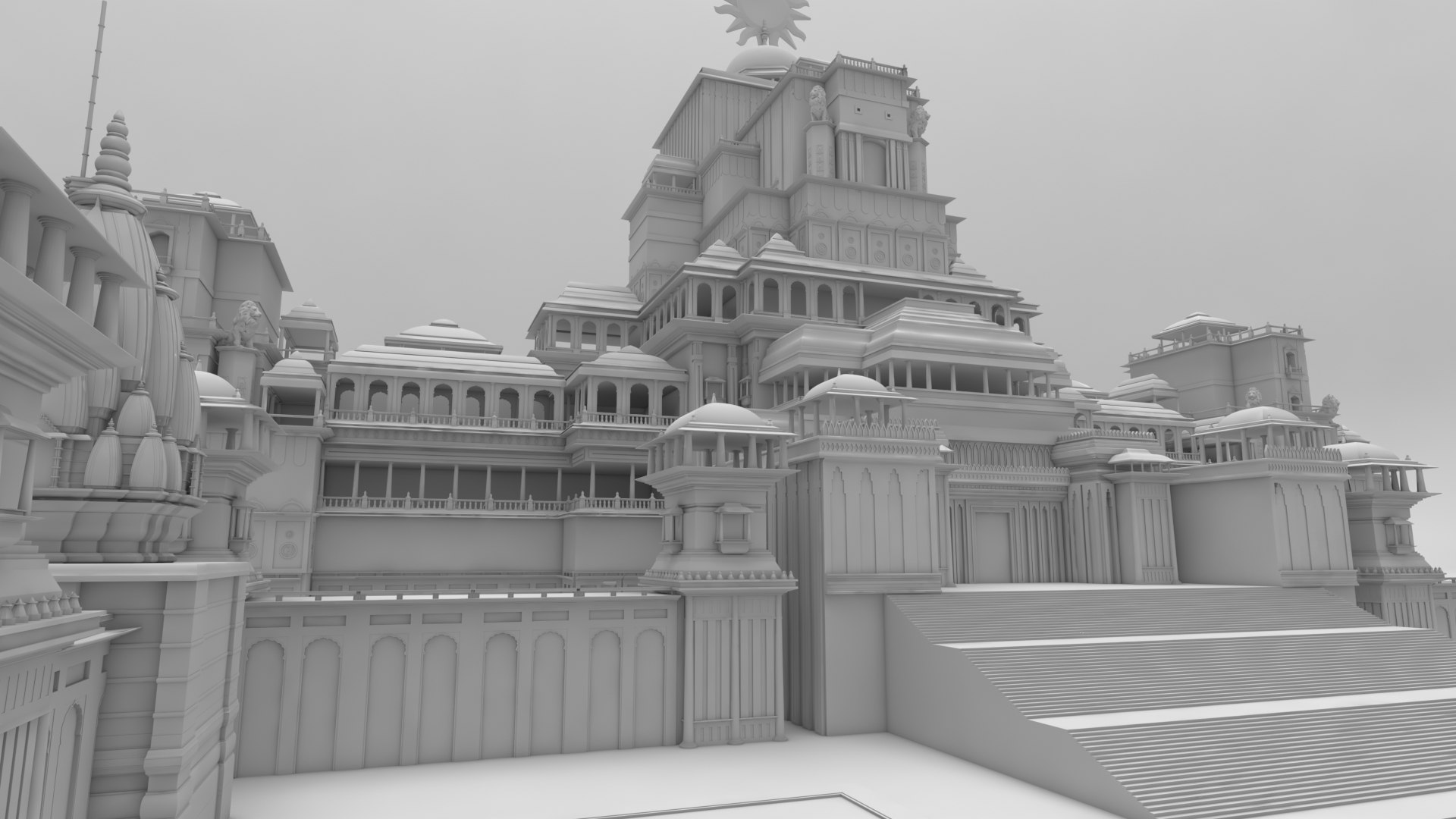 3D Model Castle Mahal V2 3D - TurboSquid 2161266