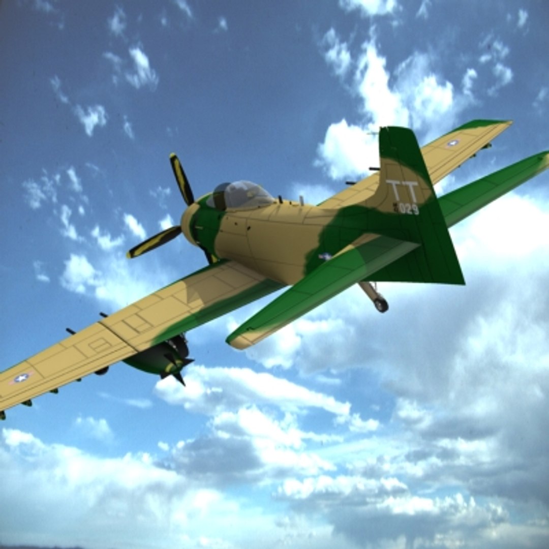 Douglas A1d Skyraider 3d Model