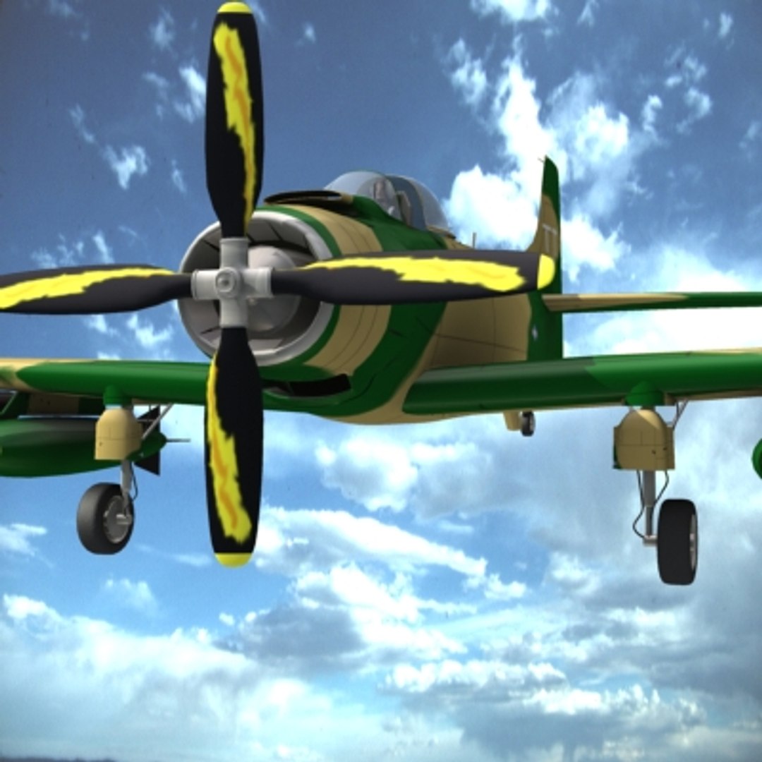 Douglas A1d Skyraider 3d Model