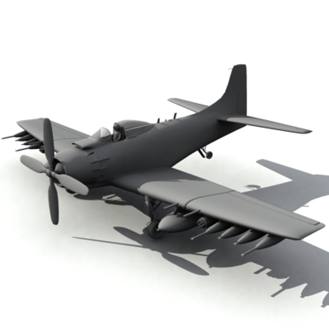 Douglas A1d Skyraider 3d Model