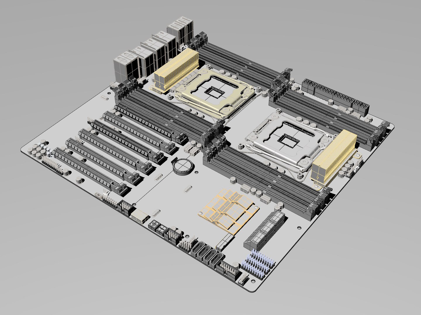 3D Gaming Motherboard Model - TurboSquid 2059564