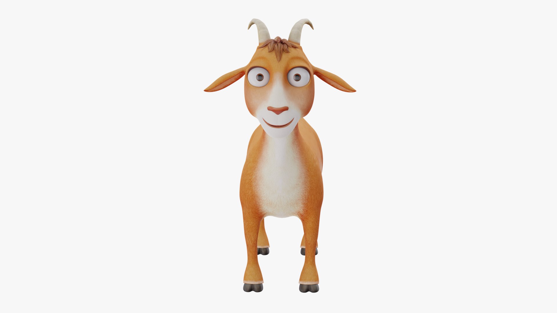 Cartoon Goats 3D Model - TurboSquid 2219244
