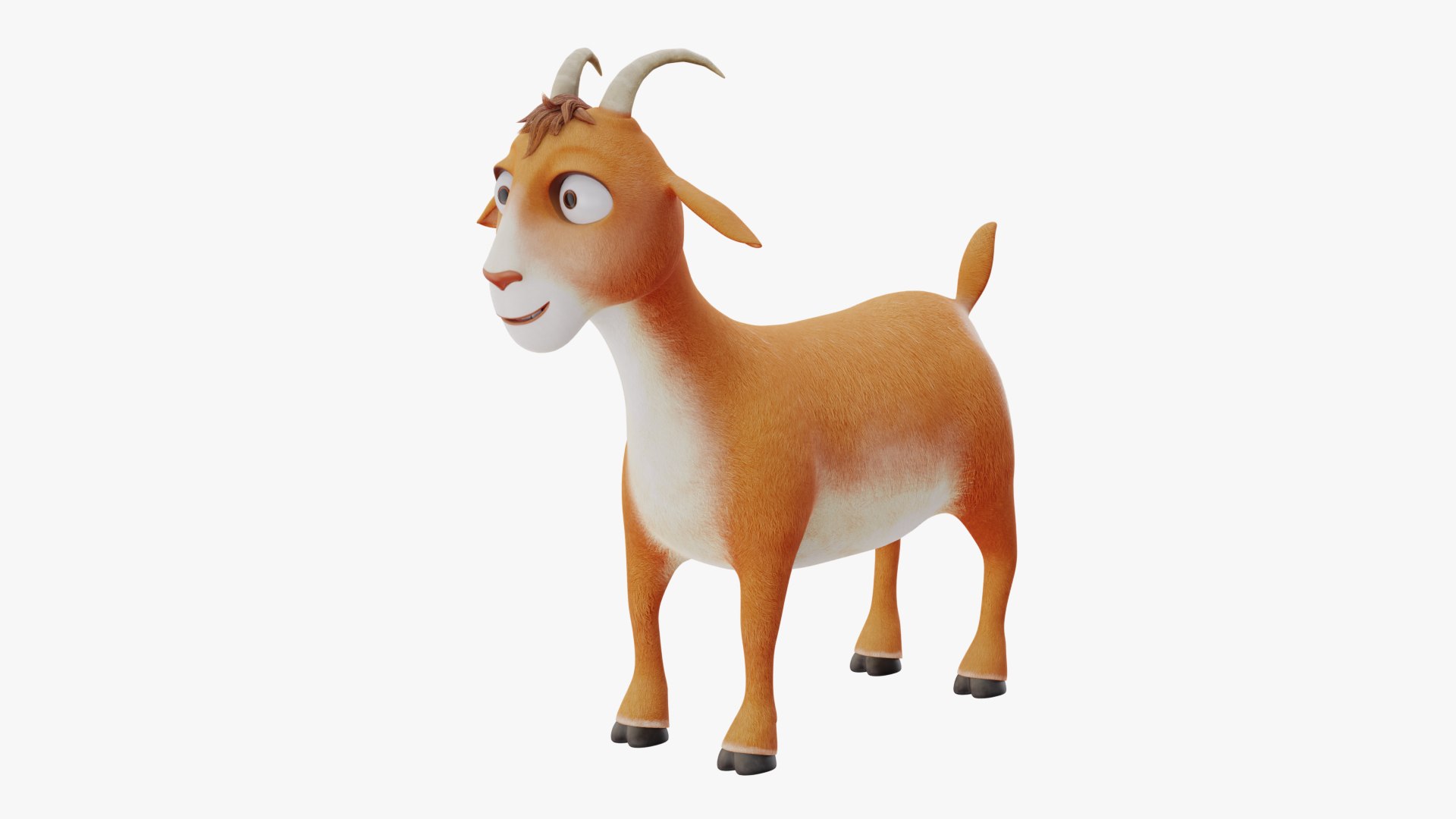 Cartoon Goats 3D Model - TurboSquid 2219244