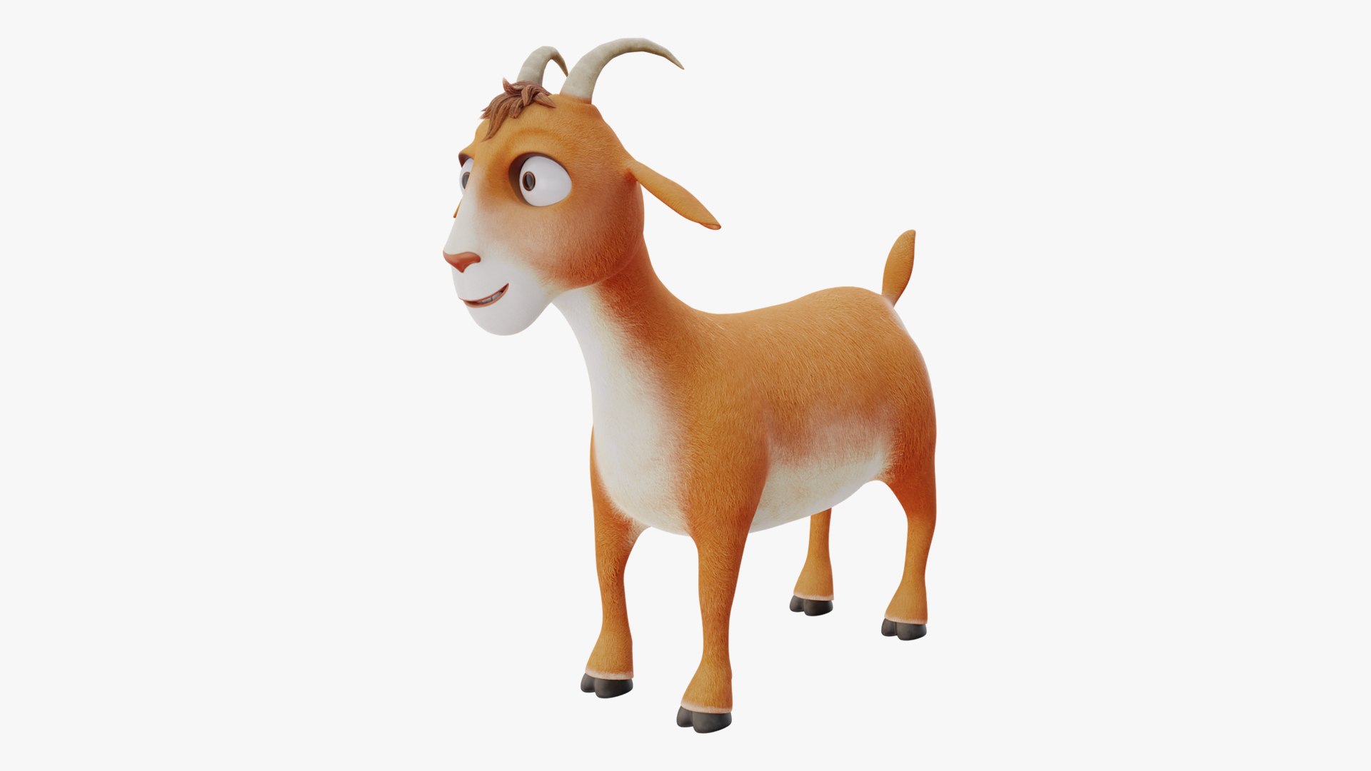 Cartoon Goats 3D Model - TurboSquid 2219244