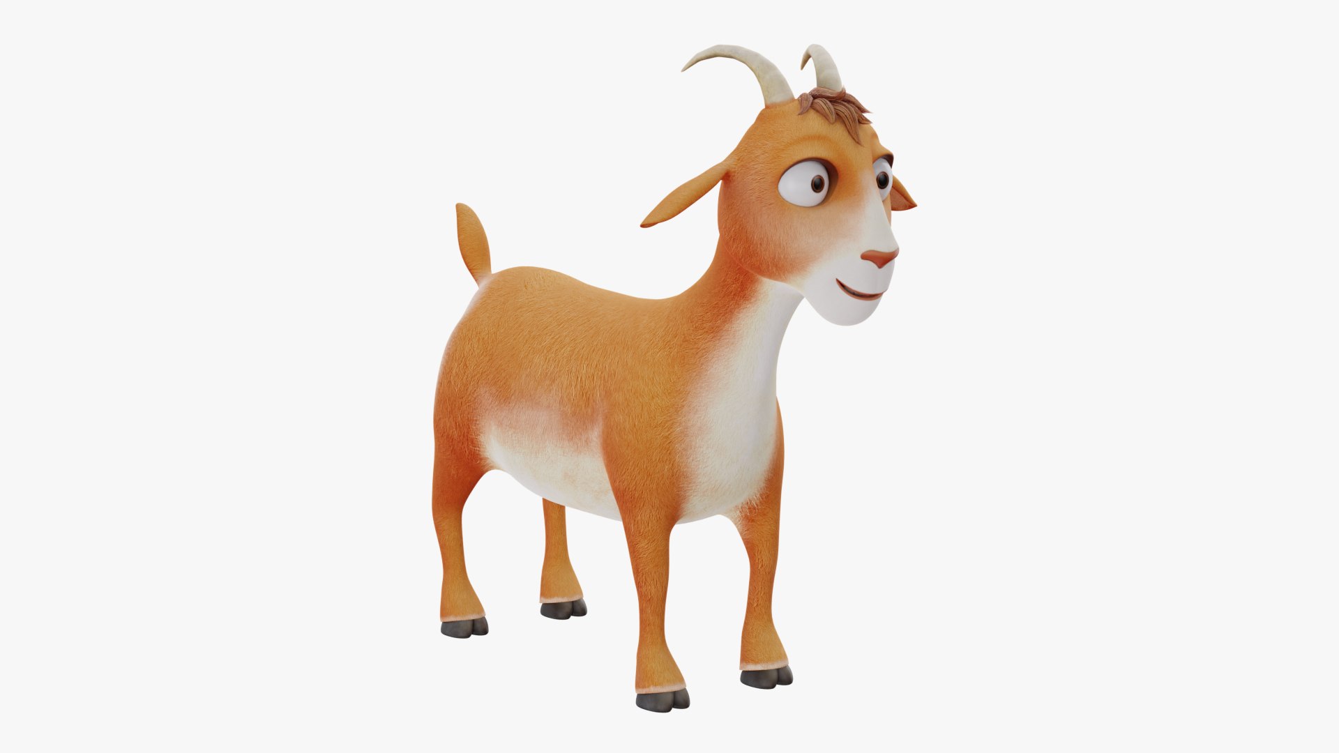 Cartoon Goats 3D Model - TurboSquid 2219244
