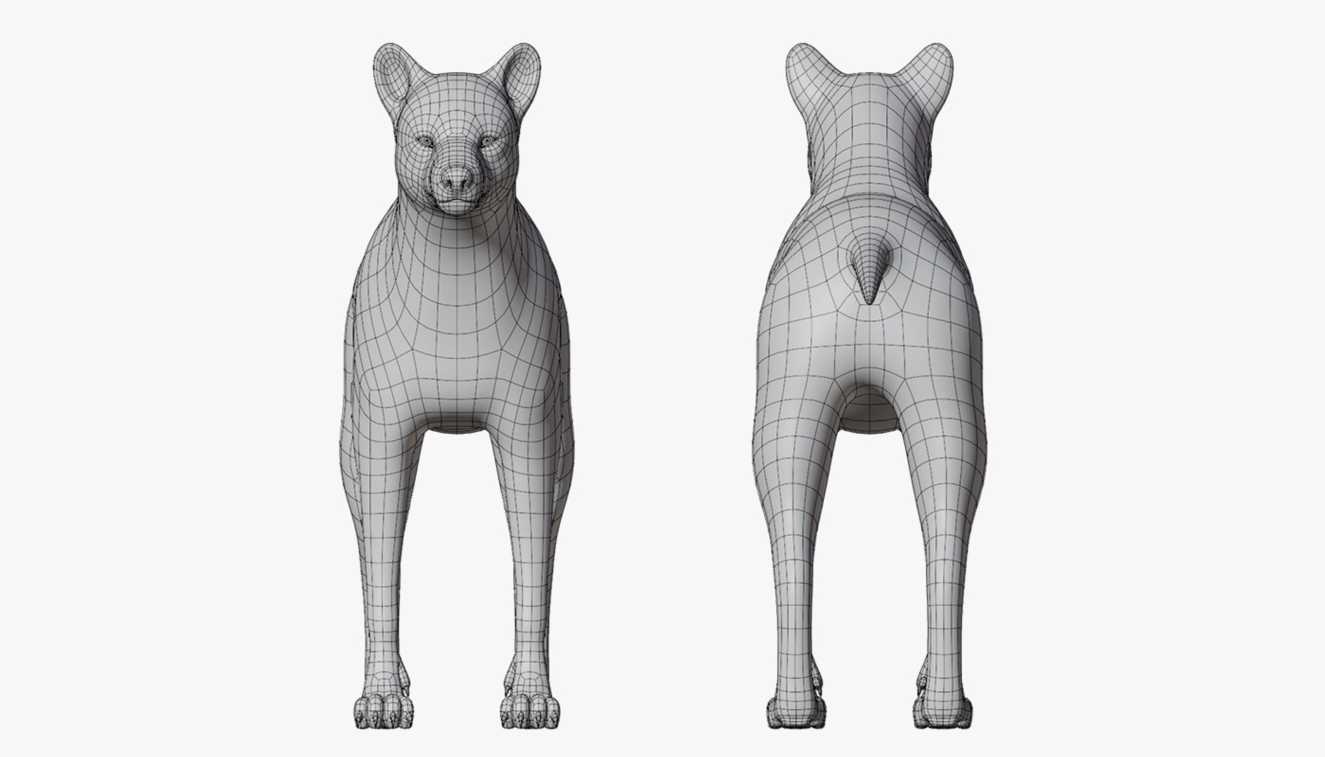 3D rigged wolf base mesh - TurboSquid 1524481