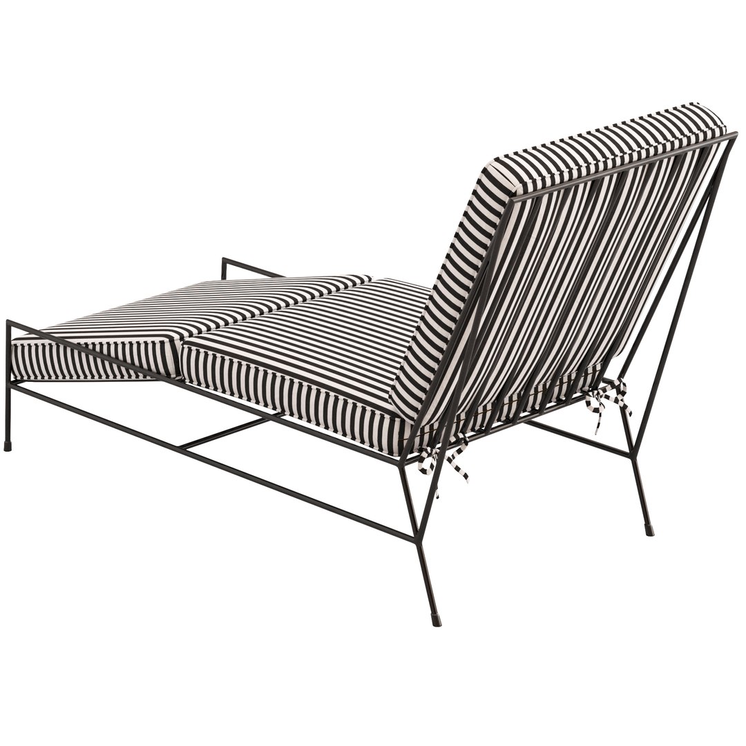CB2 Pavilion Black Outdoor Chaise 3D Model - TurboSquid 2165244