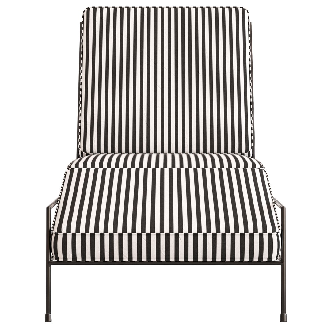 CB2 Pavilion Black Outdoor Chaise 3D Model - TurboSquid 2165244