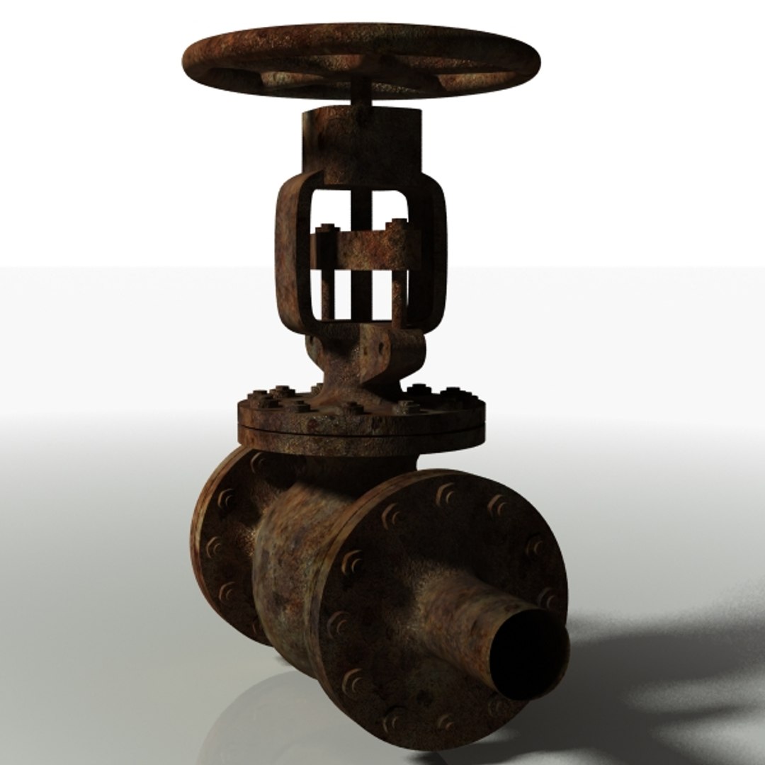 Old Rusted Valve 3d Model
