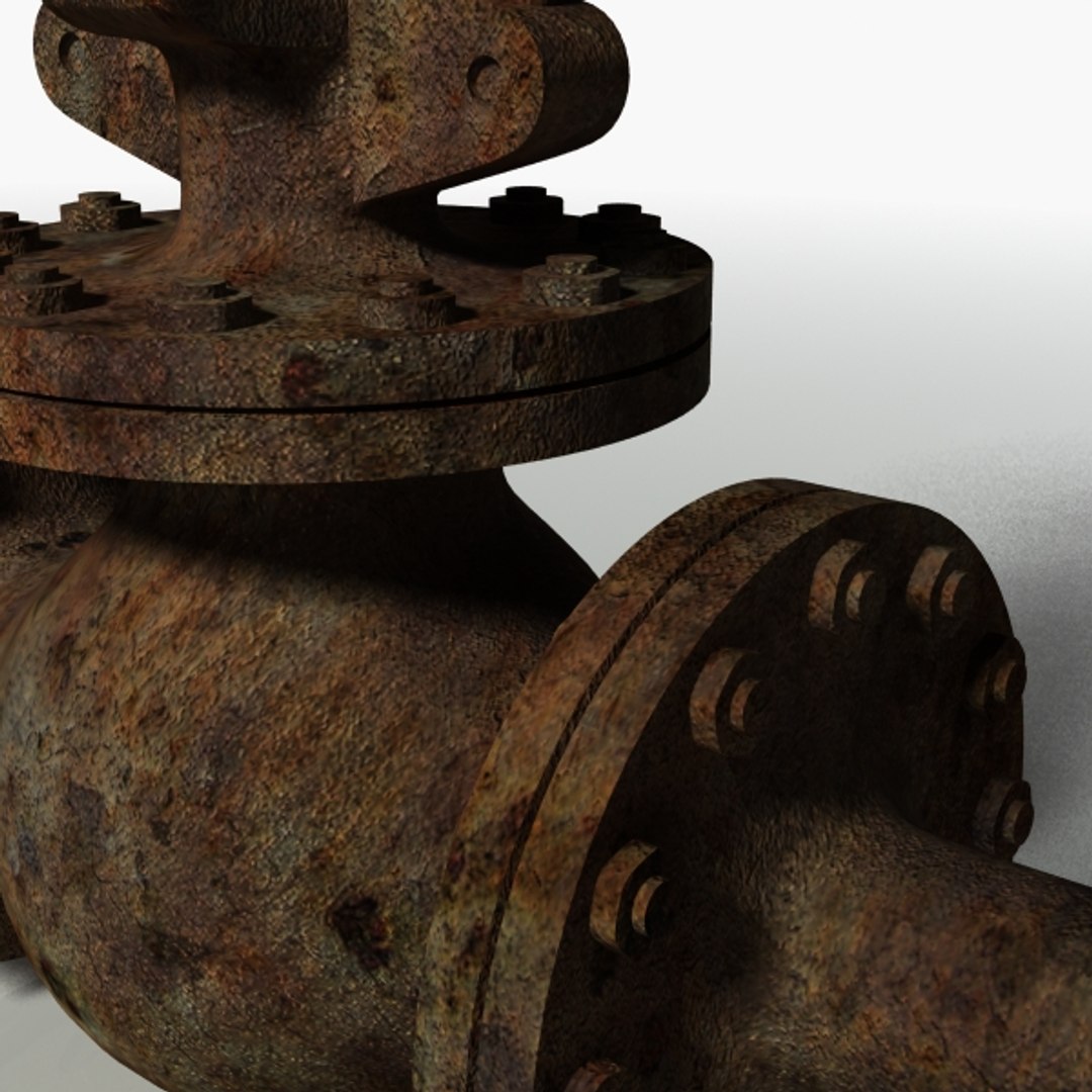 Old Rusted Valve 3d Model