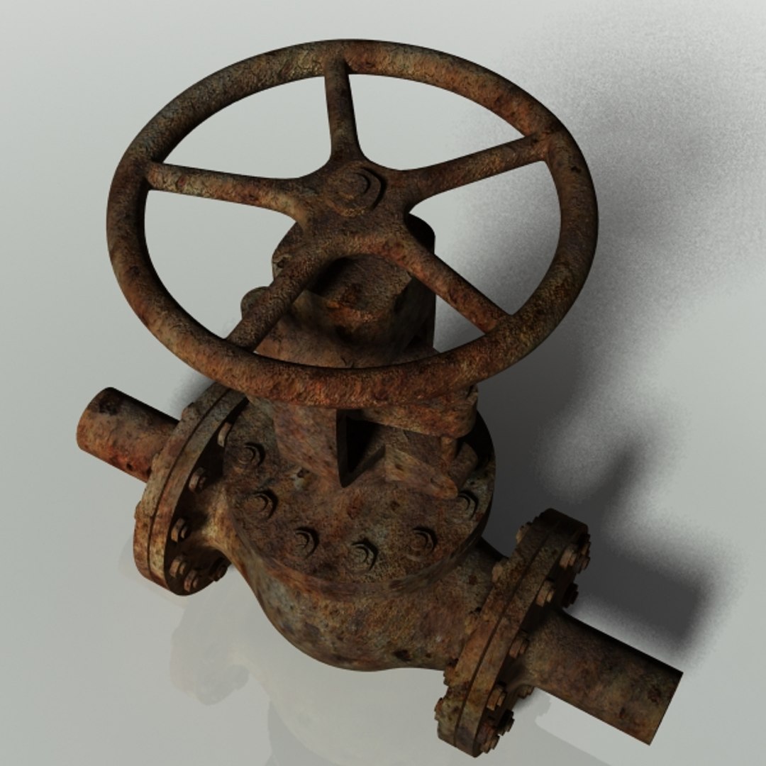 Old Rusted Valve 3d Model