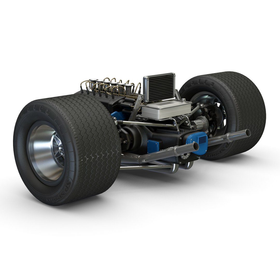 Racing Car Suspension Engine Parts C4d