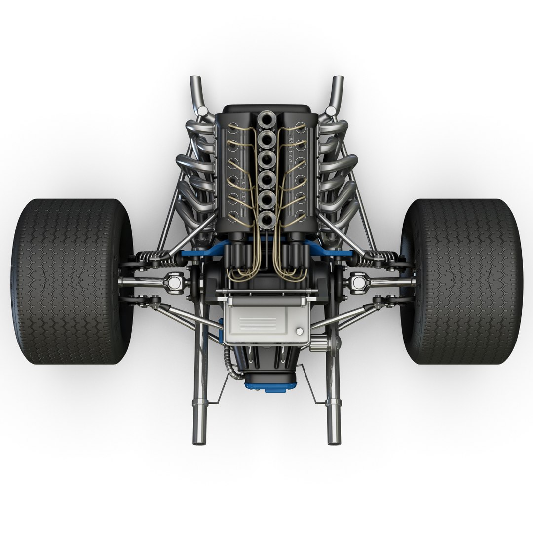 Racing Car Suspension Engine Parts C4d
