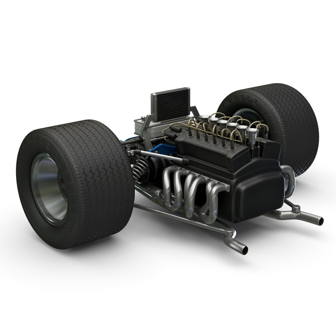 Racing Car Suspension Engine Parts C4d