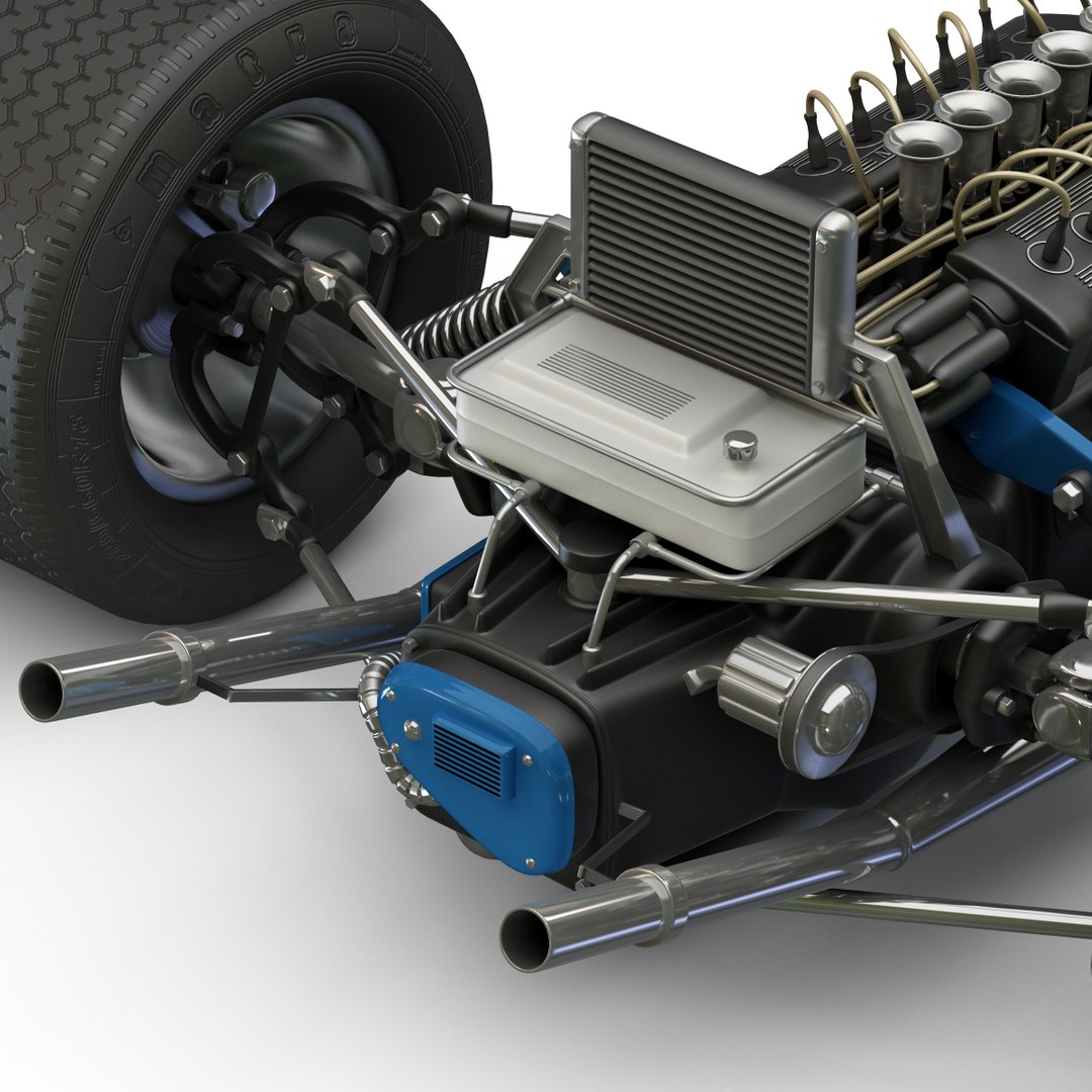 Racing Car Suspension Engine Parts C4d