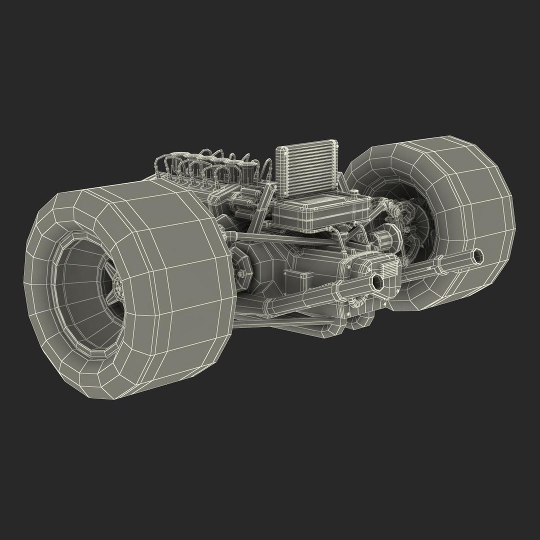 Racing Car Suspension Engine Parts C4d