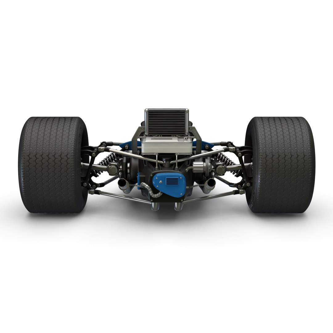 Racing Car Suspension Engine Parts C4d