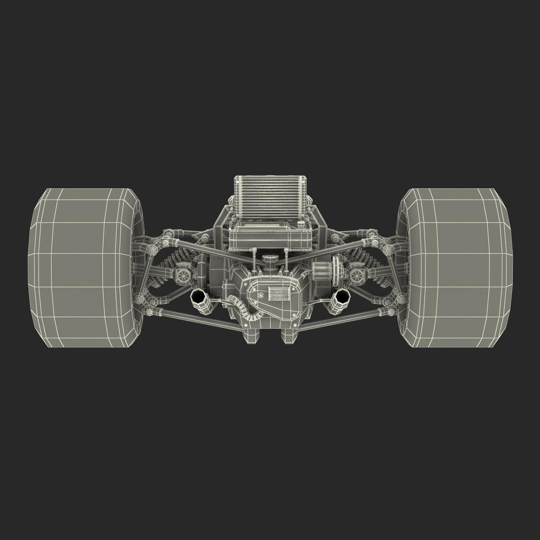 Racing Car Suspension Engine Parts C4d