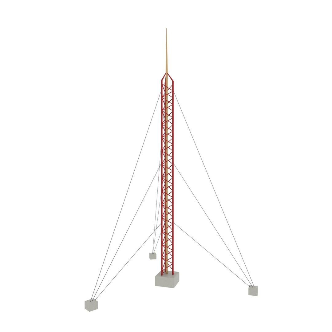 Lighting Rod Anti Thunderbolt 3d Model