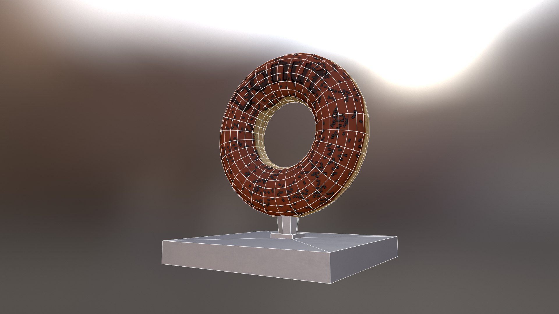 Donut Signboard 3D Model - TurboSquid 1932938