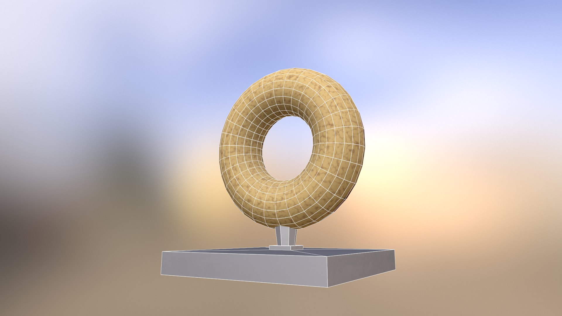 Donut Signboard 3D Model - TurboSquid 1932938