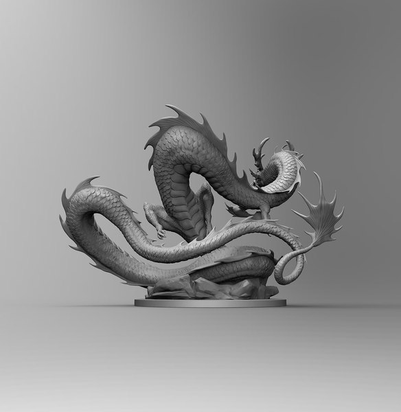 Fire Dragon statue 3D model STL 3D print model 3D print model 3D 모델 ...