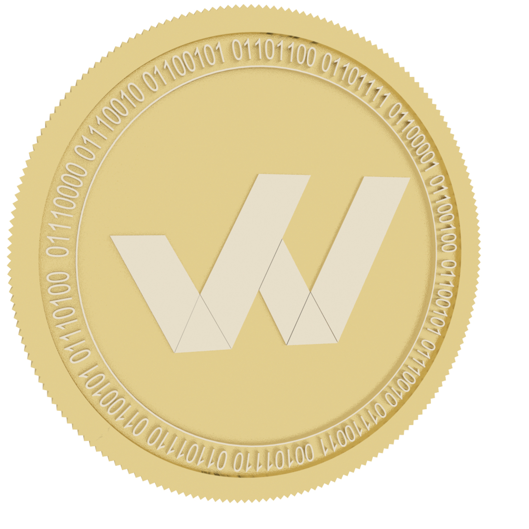 3D 1world Gold Coin - TurboSquid 1492778