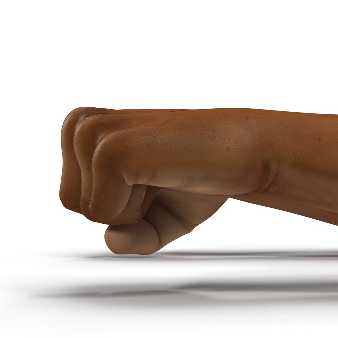 African Man Hands 3 3d Model